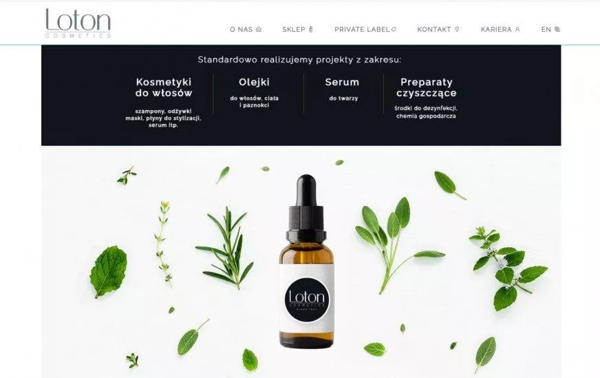 Loton Cosmetics korzysta na tym, że ma własną produkcję